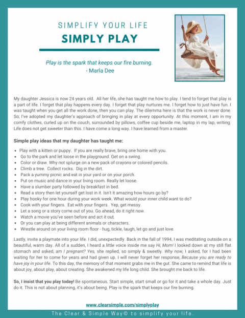 Simply Play…|Clear & Simple